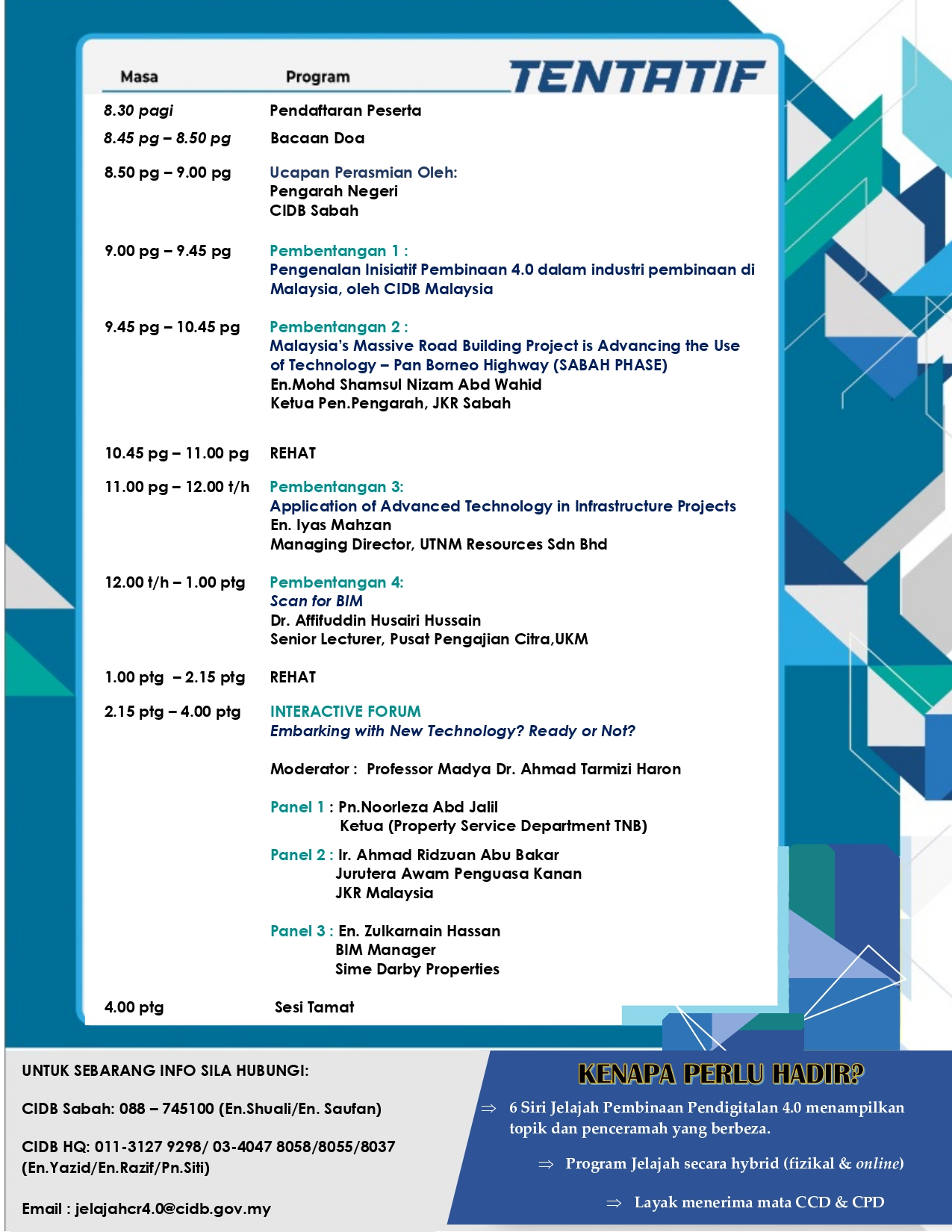 JELAJAH PENDIGITALAN PEMBINAAN 4.0 DI ZON SABAH -Next Revolution of the Malaysian Construction ...